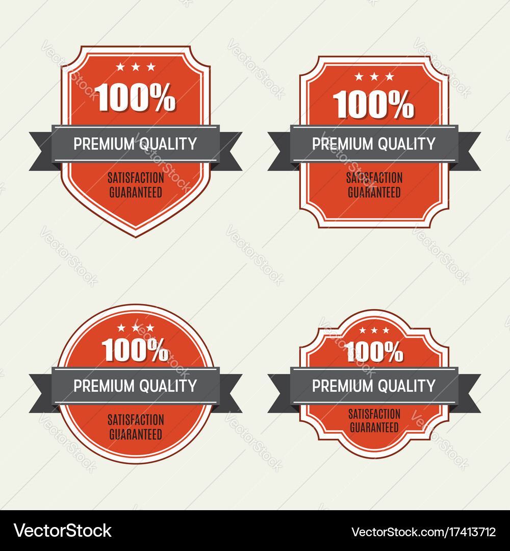 Set of premium quality labels Royalty Free Vector Image