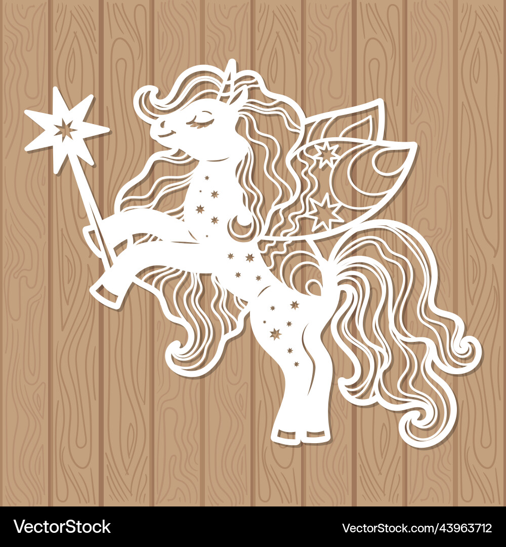 Template for laser cutting of any materials Vector Image
