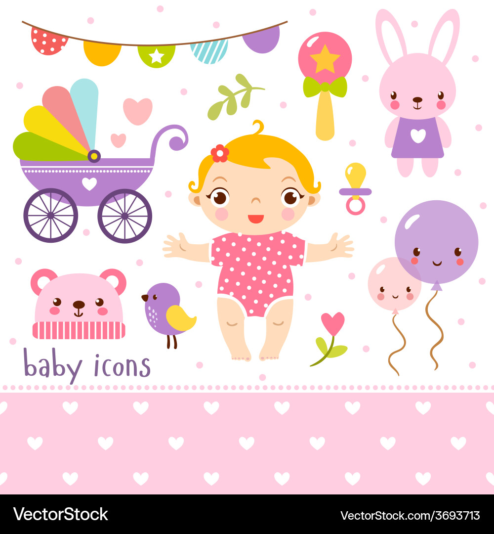 Baby icons set Royalty Free Vector Image - VectorStock