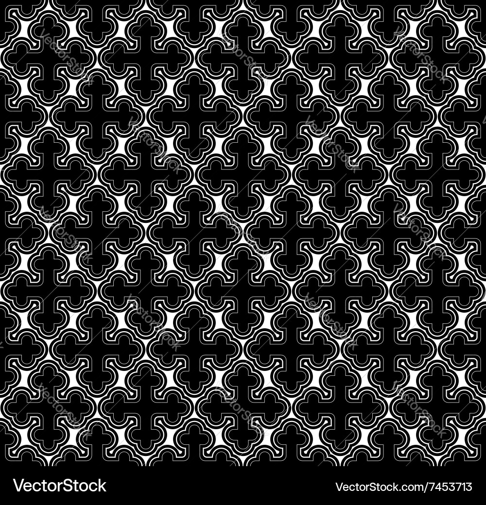 Cross geometric seamless pattern Royalty Free Vector Image