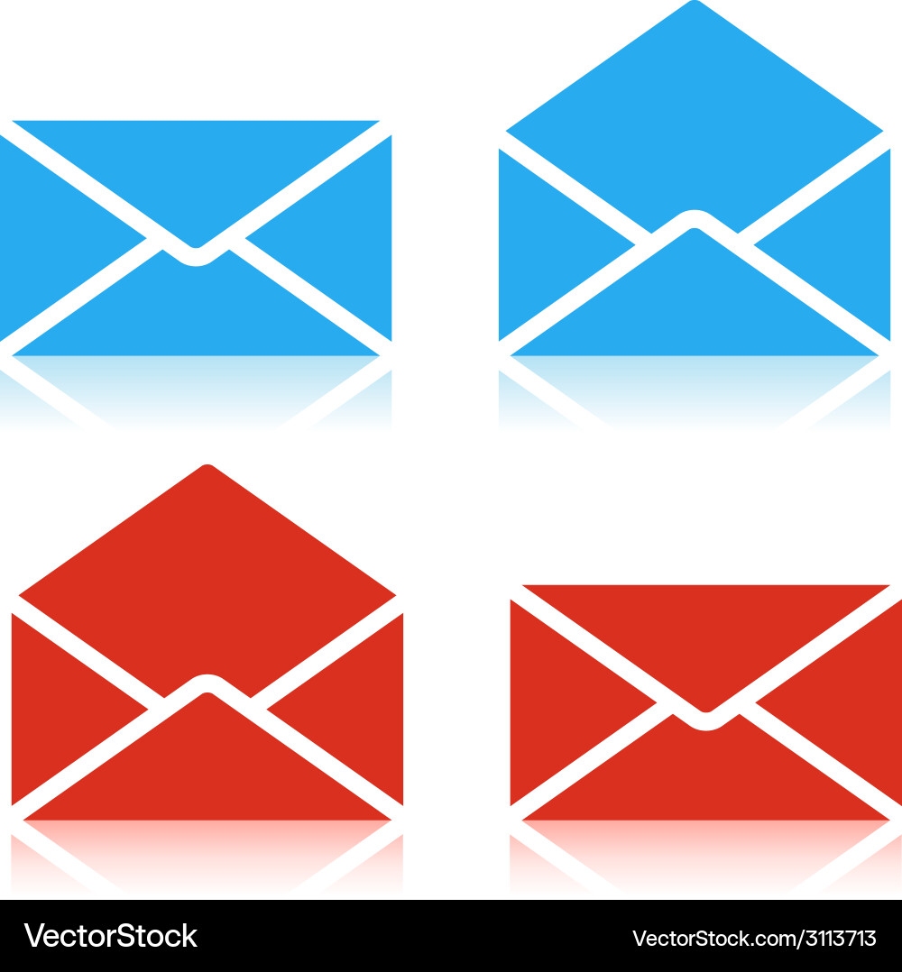 Envelope set icon Royalty Free Vector Image - VectorStock