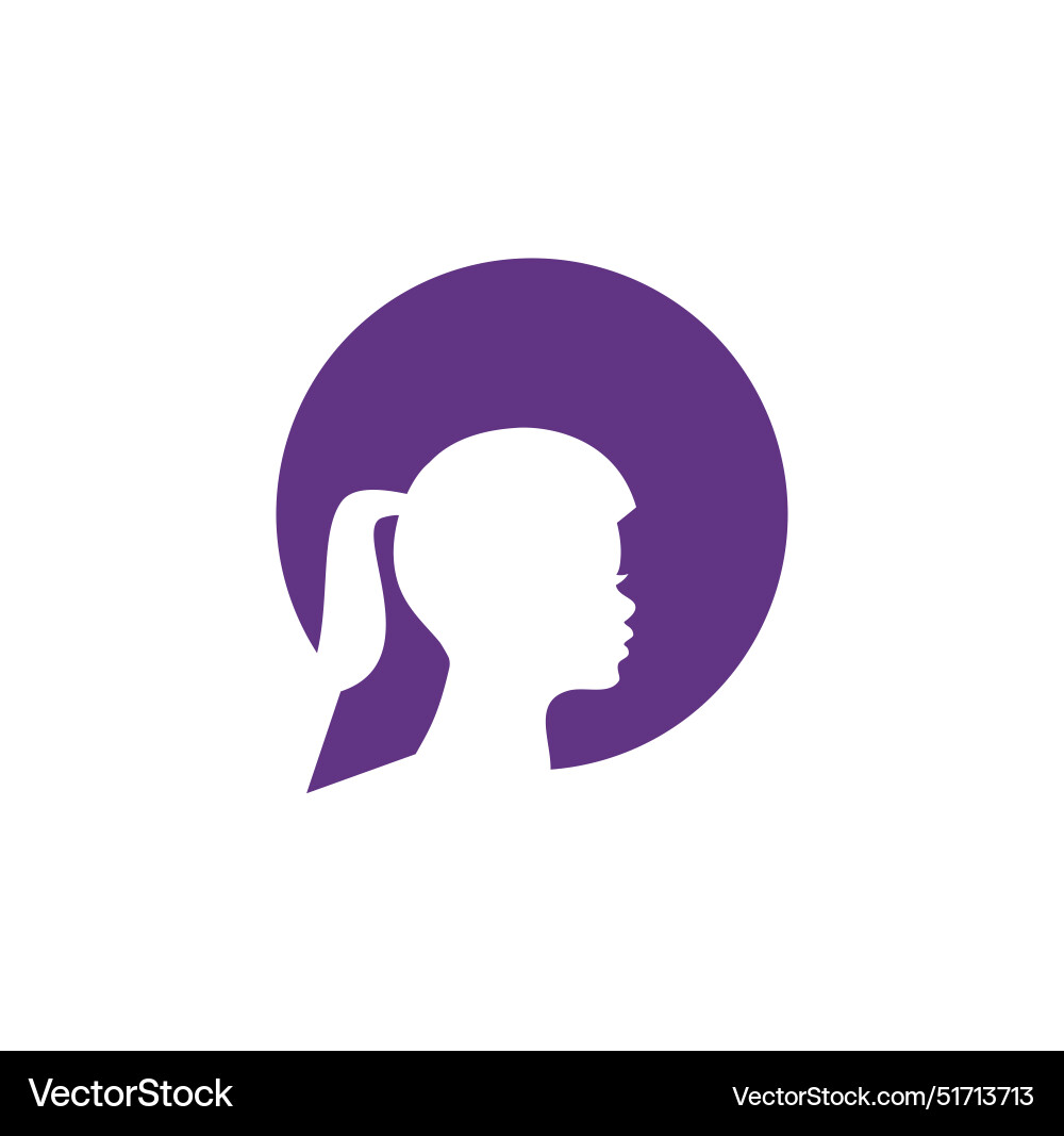 Girl logo design Royalty Free Vector Image - VectorStock