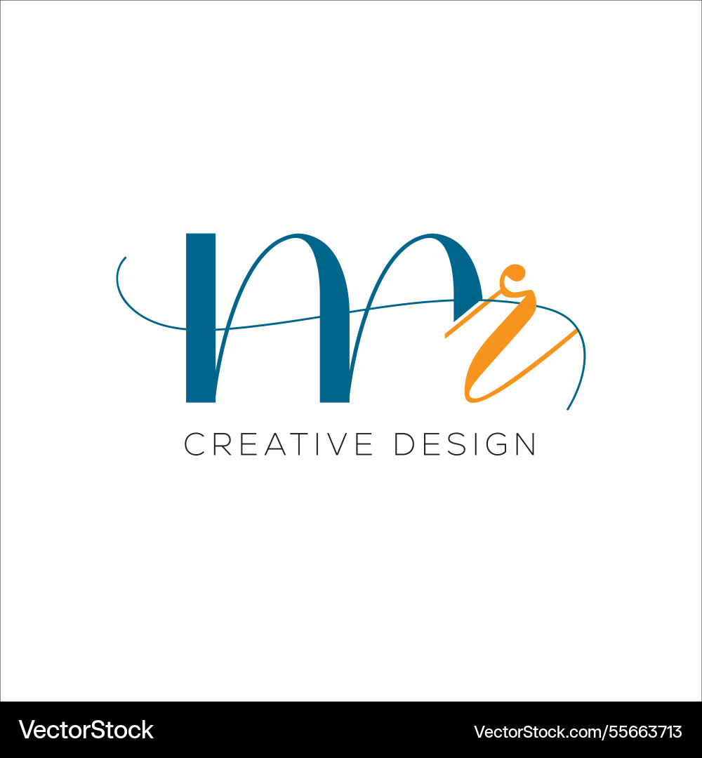 Mr initial logo design Royalty Free Vector Image
