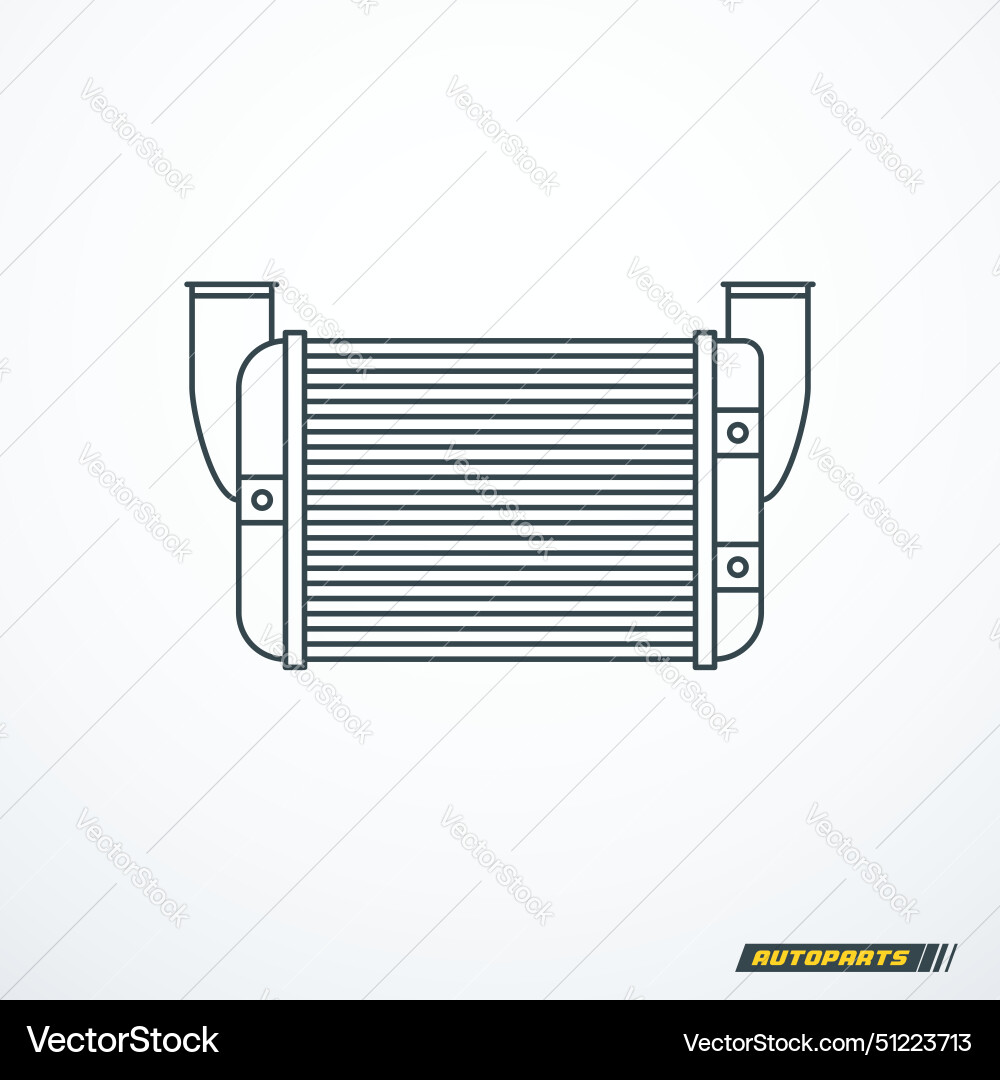 Turbo intercooler icon Royalty Free Vector Image