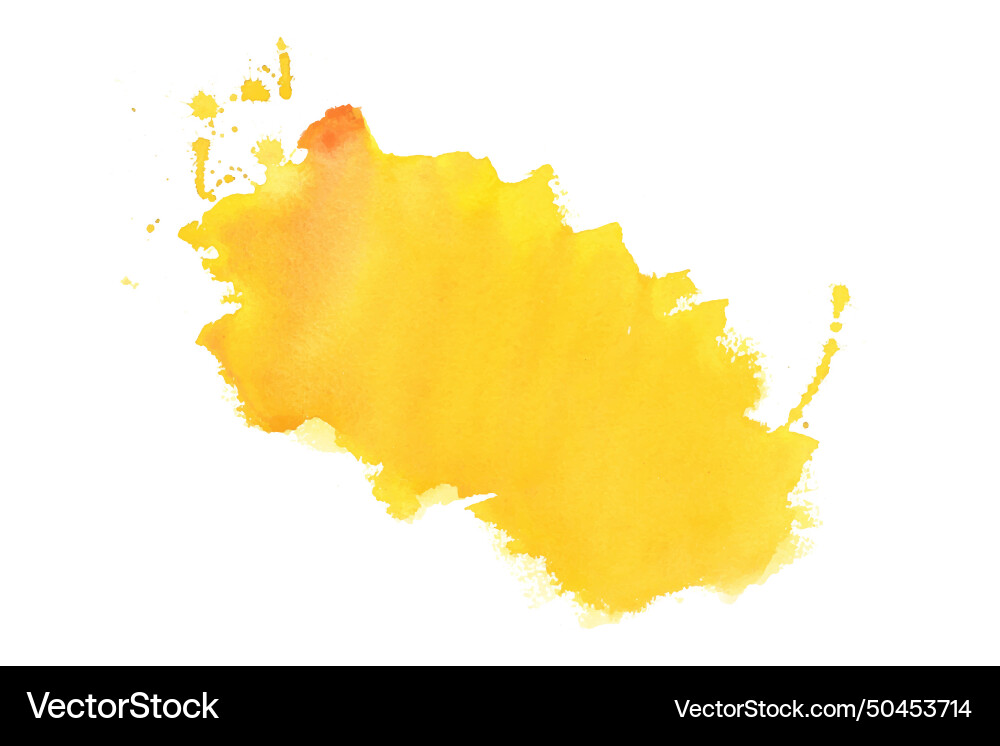Artistic yellow color liquid splatter abstract Vector Image