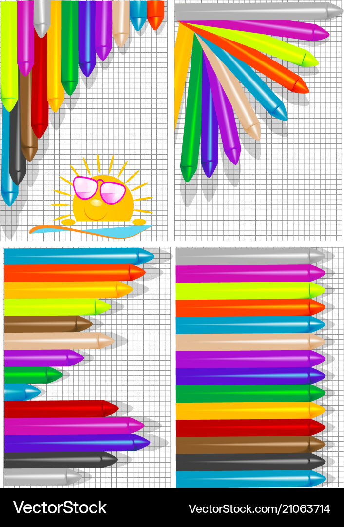 Backgrounds with crayons Royalty Free Vector Image