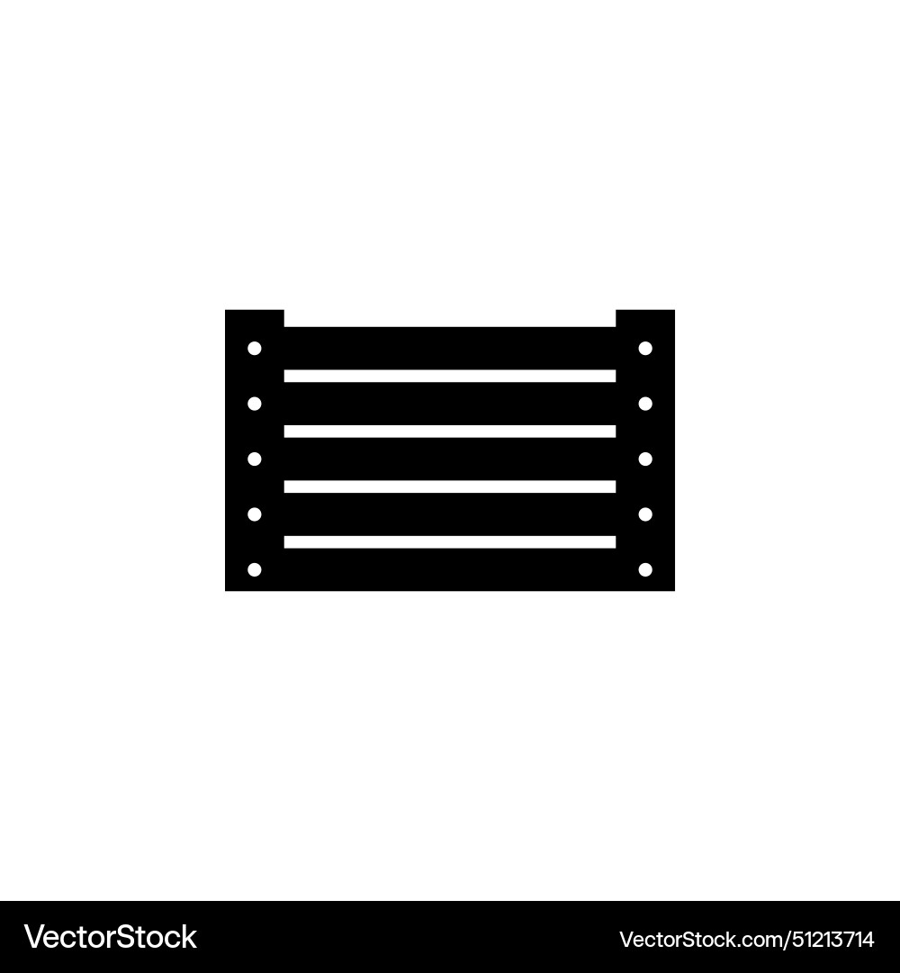 Cargo wood pallet box flat icon Royalty Free Vector Image