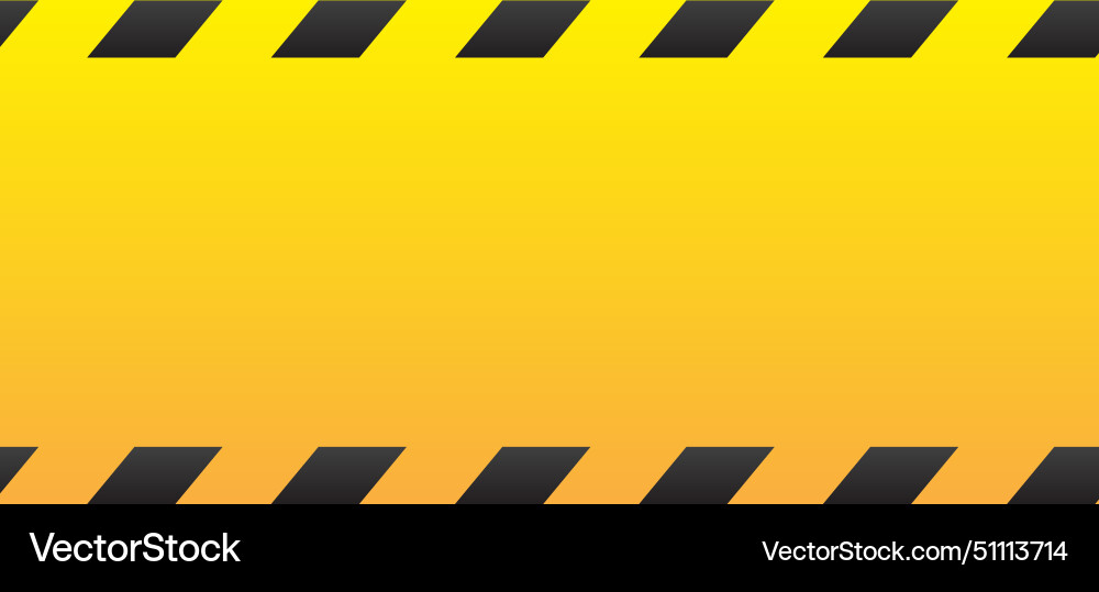 Caution signboard sign yellow stripe tape Vector Image