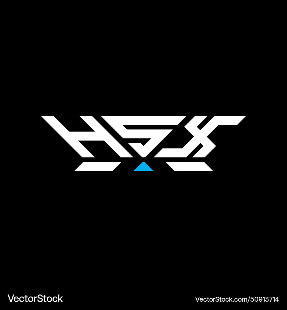 Hsx letter logo design hsx simple and modern logo Vector Image