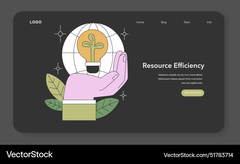 Resource efficiency graphic flat Royalty Free Vector Image