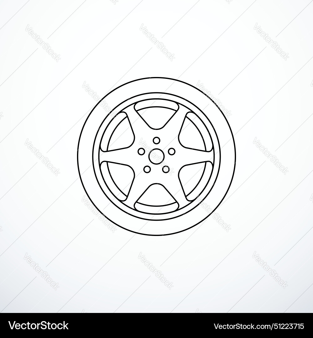 Car wheel icon Royalty Free Vector Image - VectorStock