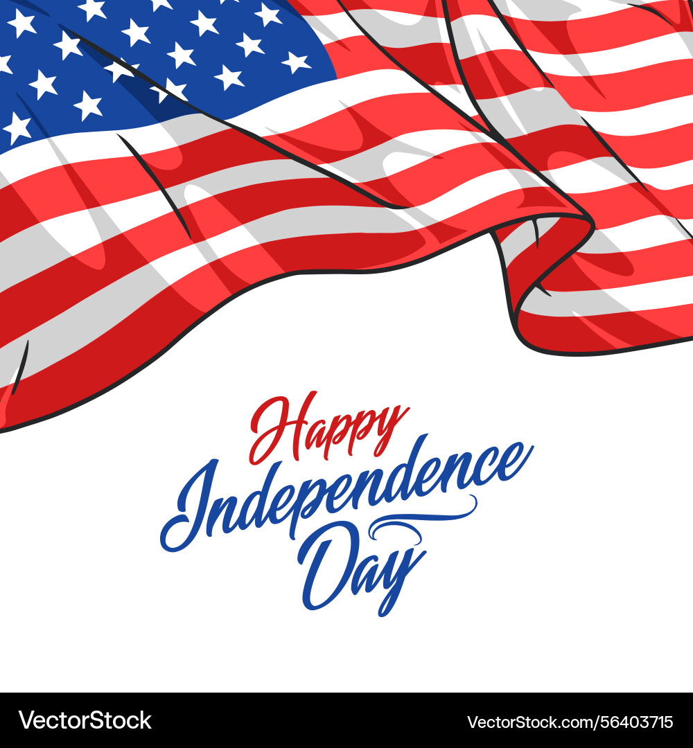 Celebrating independence with flags Royalty Free Vector