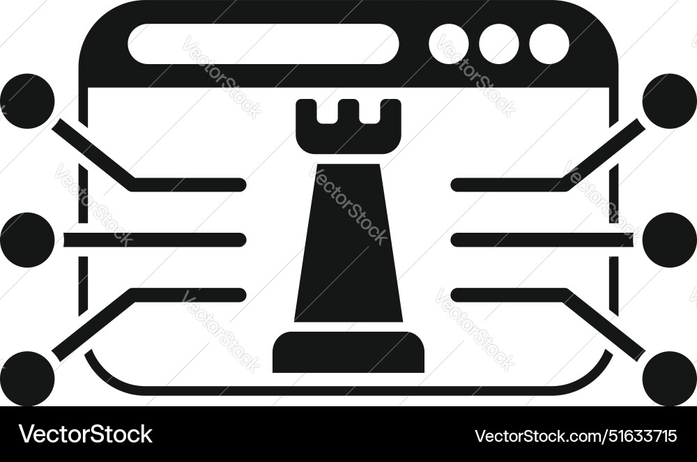 Cyber security strategy showing a chess rook piece