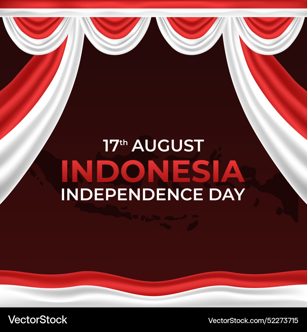 Half circle red white flag decoration Royalty Free Vector