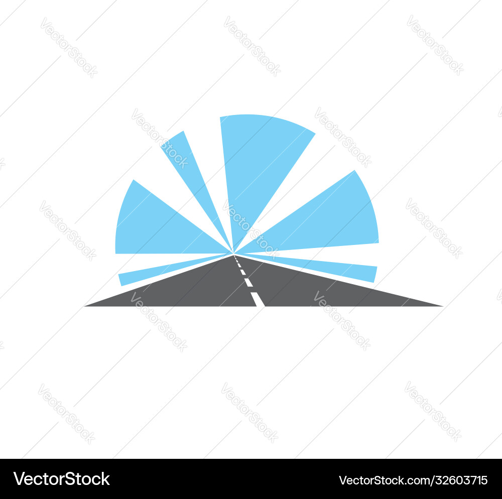 Highway road isolated pathway icon sign Royalty Free Vector