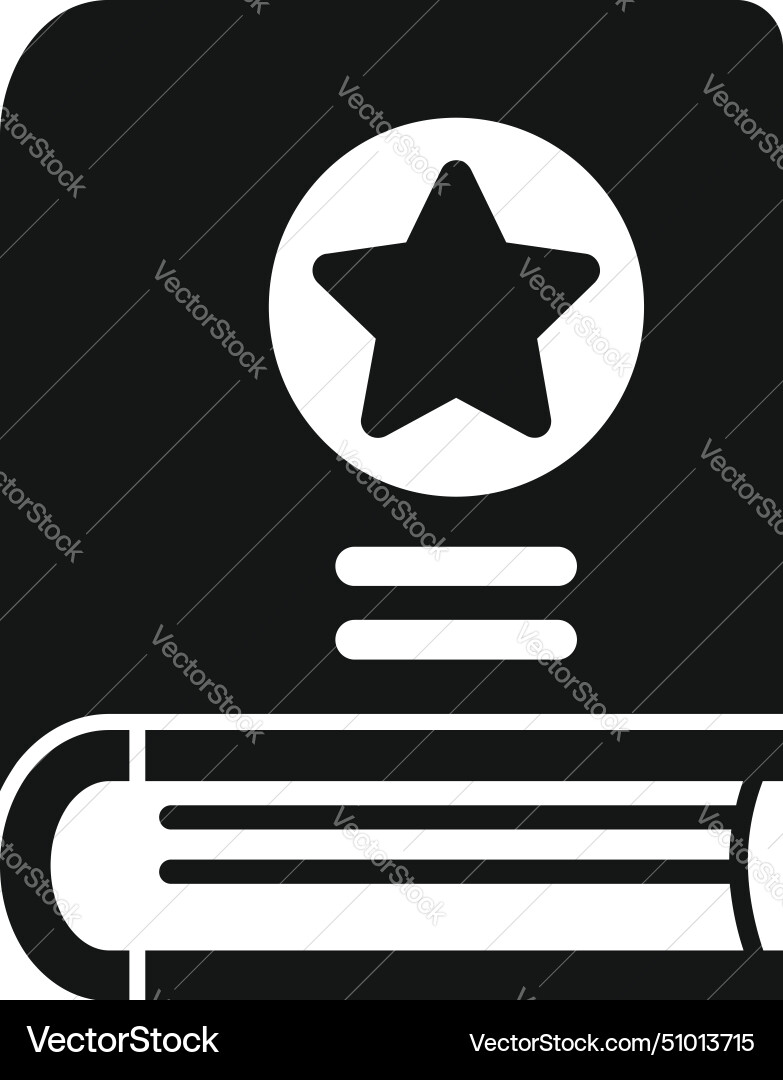 Leadership book icon simple lecture Royalty Free Vector