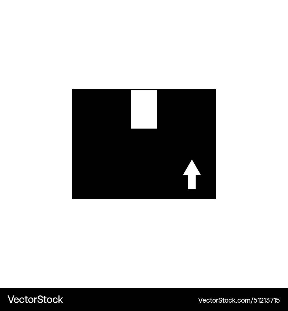 Package box flat icon Royalty Free Vector Image