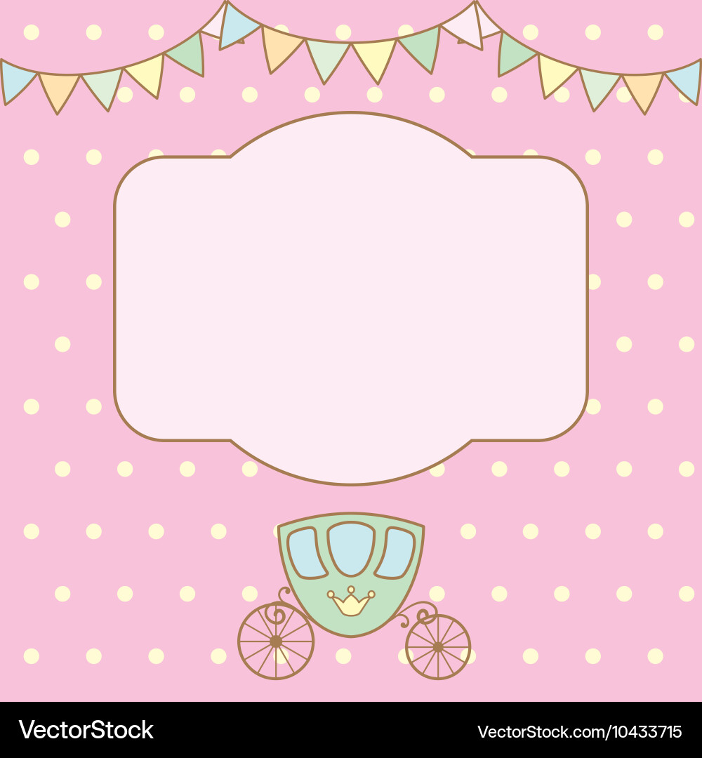 Pastel Polka Dot Background with Bunting Vector Image