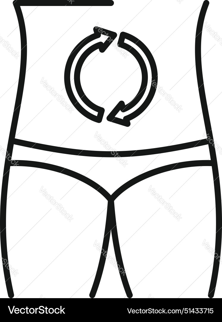 Slimming icon with body and arrow Royalty Free Vector Image