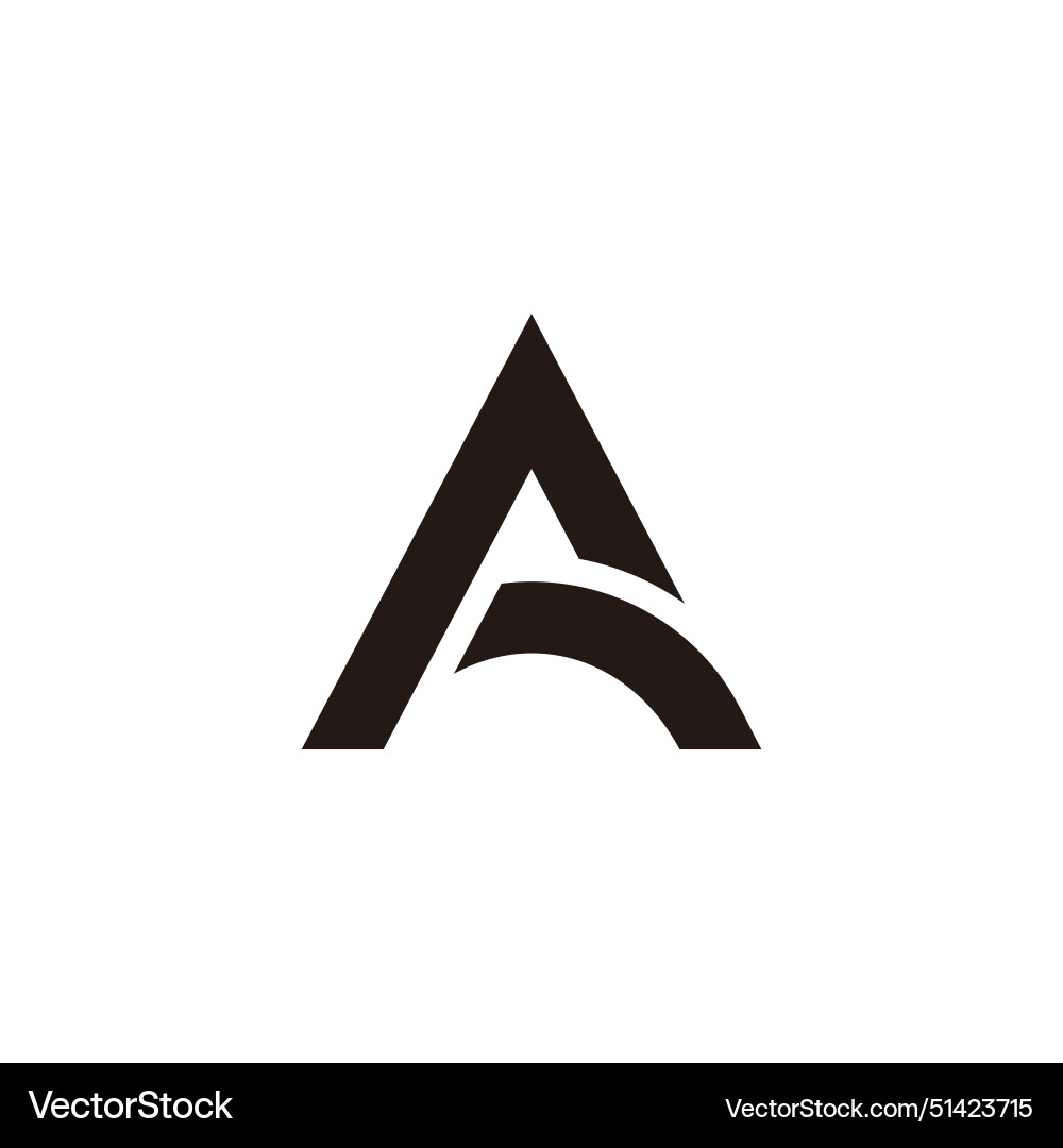 Triangle letter ga simple geometric logo Vector Image