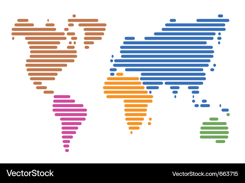 World map Royalty Free Vector Image - VectorStock