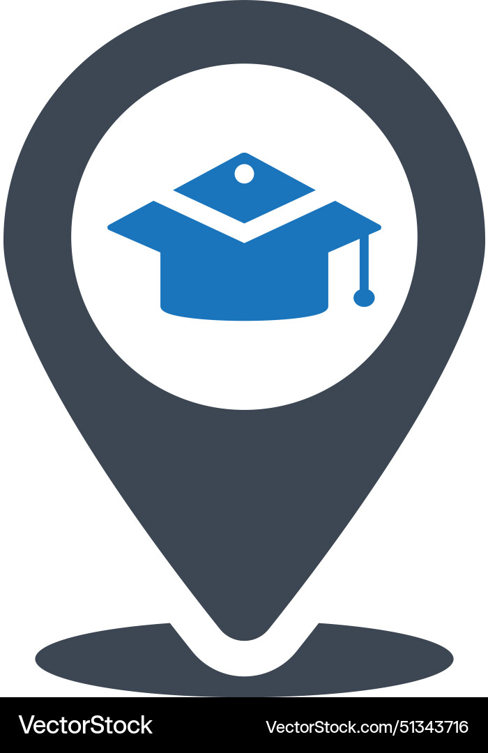 Education location icon Royalty Free Vector Image