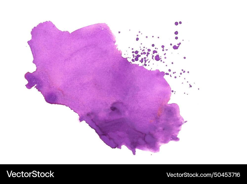 Hand-painted purple color ink drop texture Vector Image