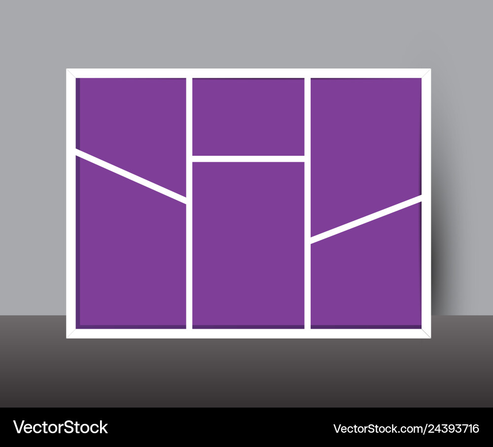 Horizontal collage layout template frames Vector Image