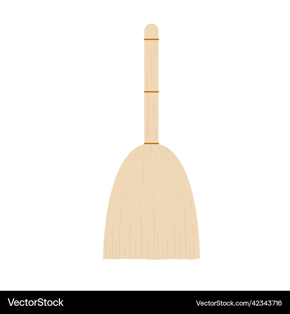 Housekeeping sweeping broom Royalty Free Vector Image