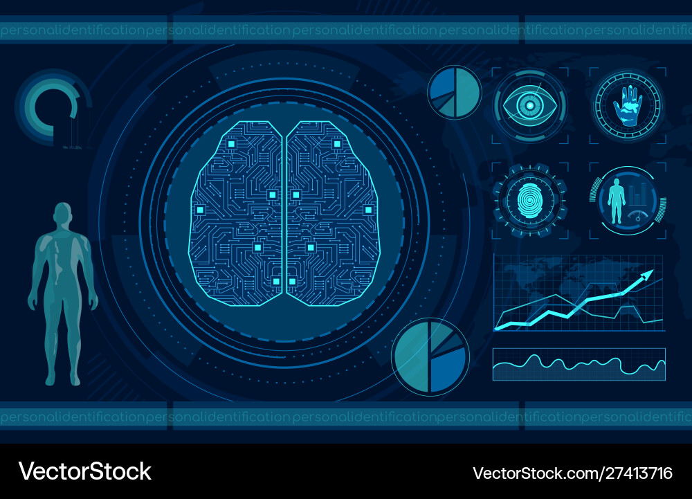 Personal identification flat Royalty Free Vector Image