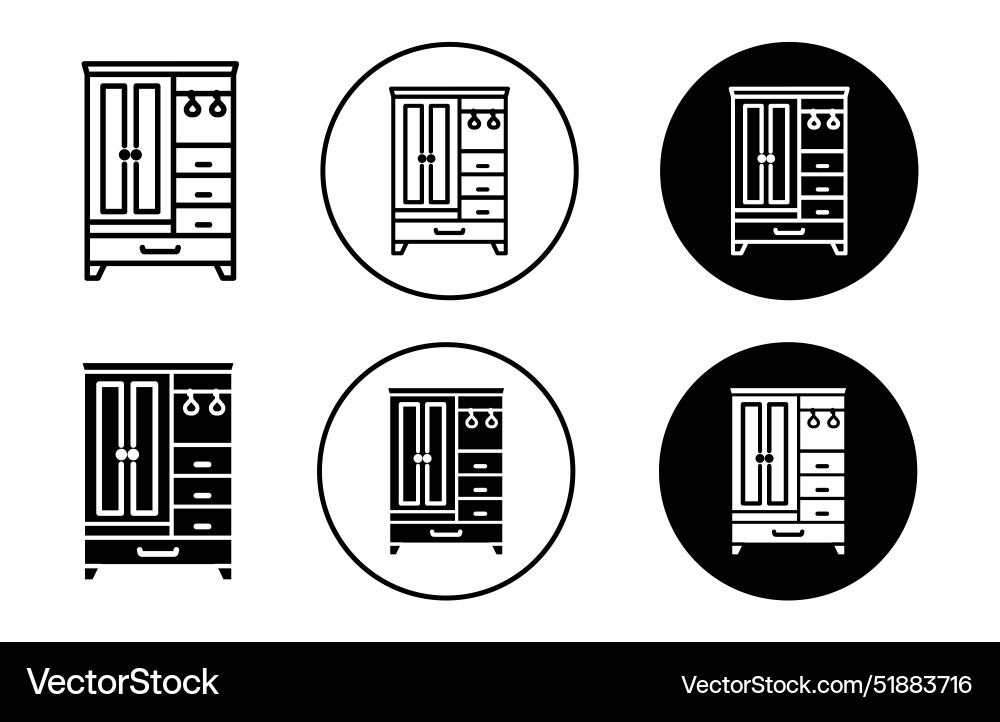 Wardrobe icon Royalty Free Vector Image - VectorStock