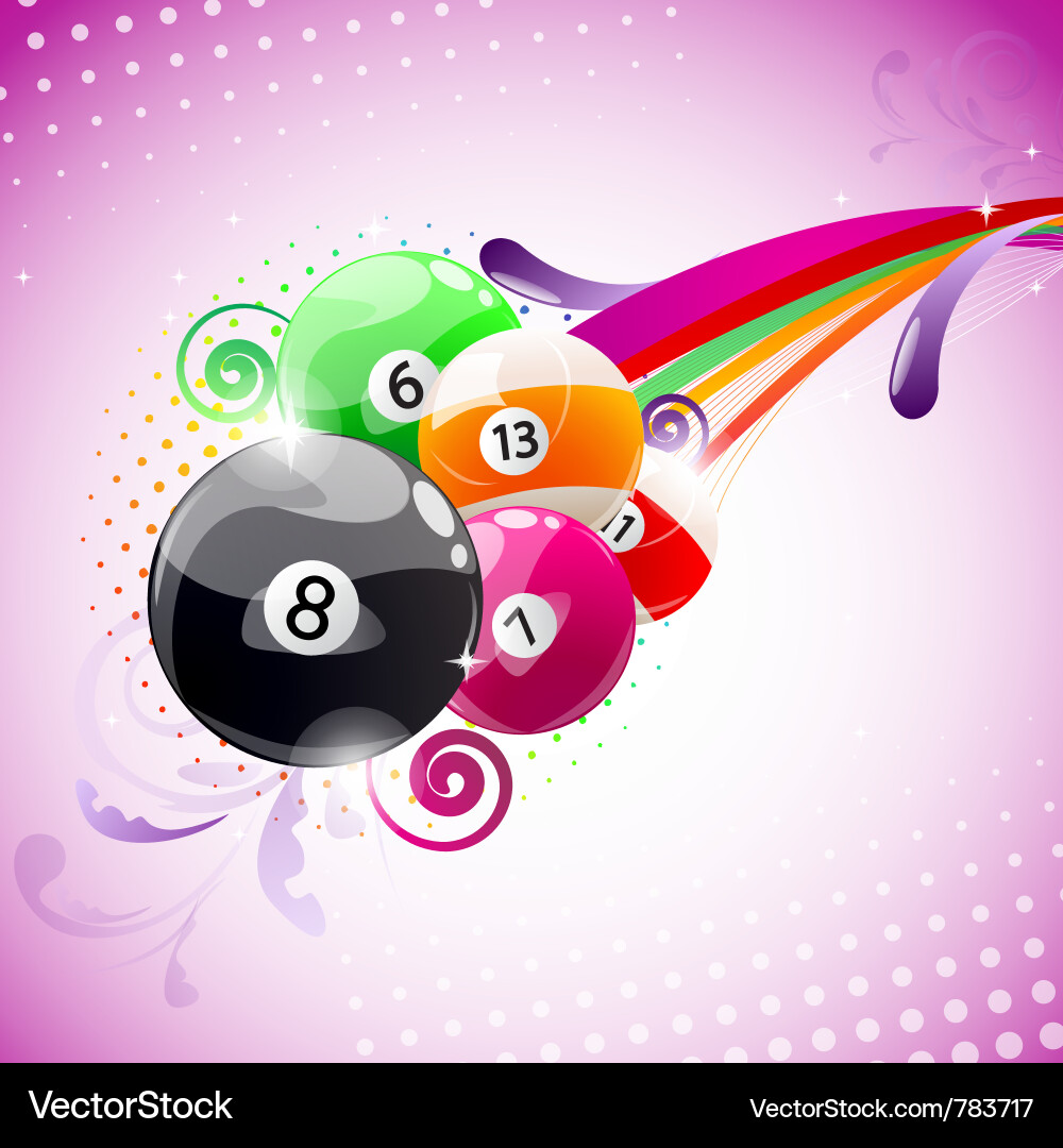 Abstract billiards background Royalty Free Vector Image