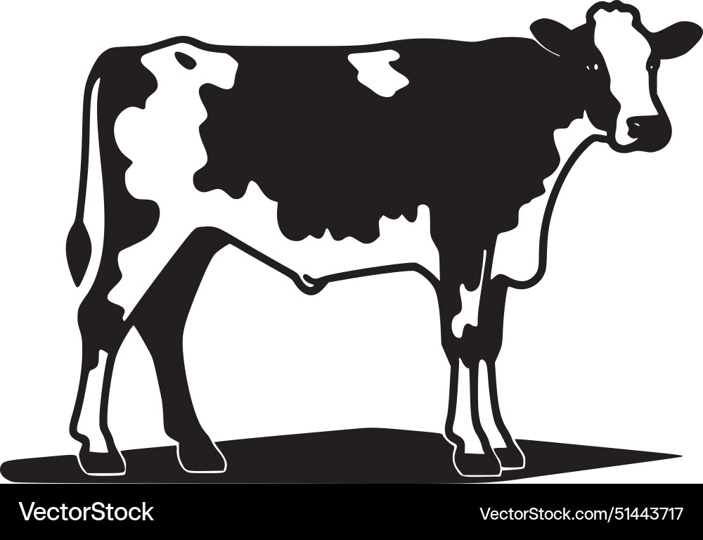 Cow - minimalist and simple silhouette Royalty Free Vector