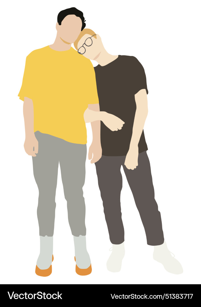 Gay Couple Royalty Free Vector Image Vectorstock