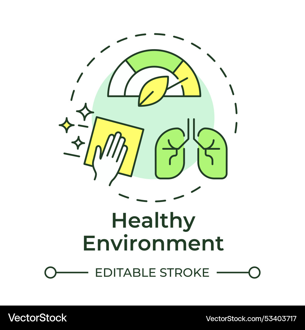 Healthy environment multi color concept icon Vector Image