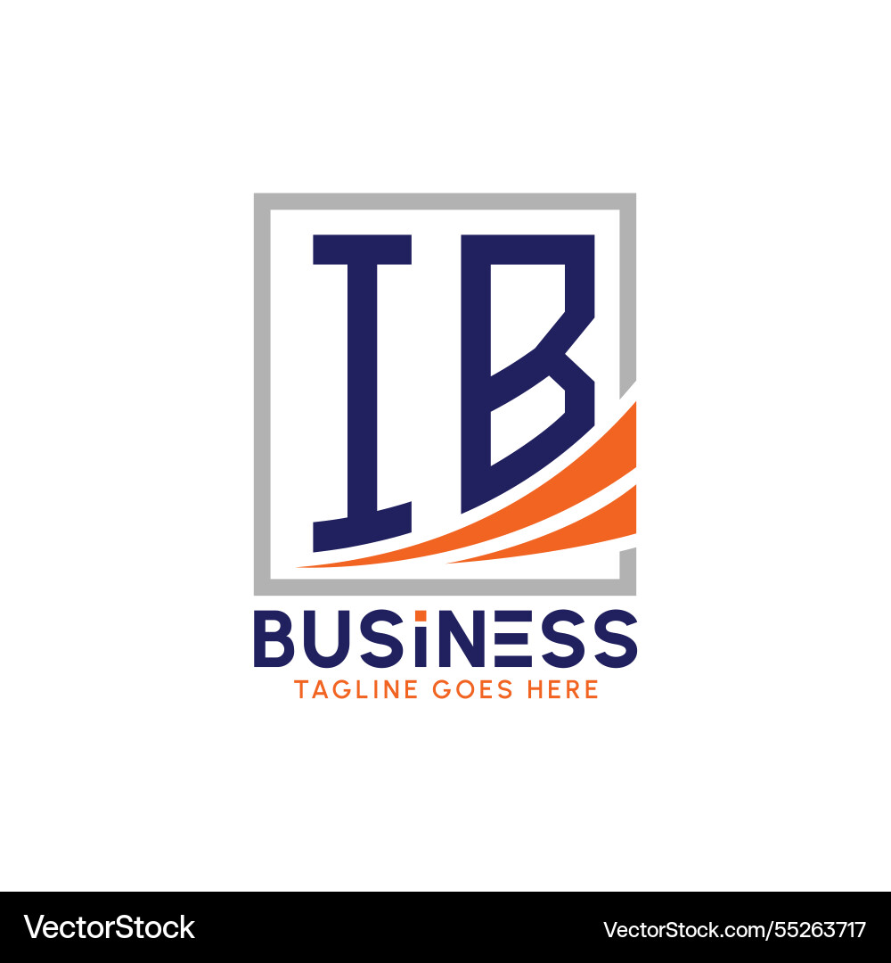 Letter ib business logo modern Royalty Free Vector Image