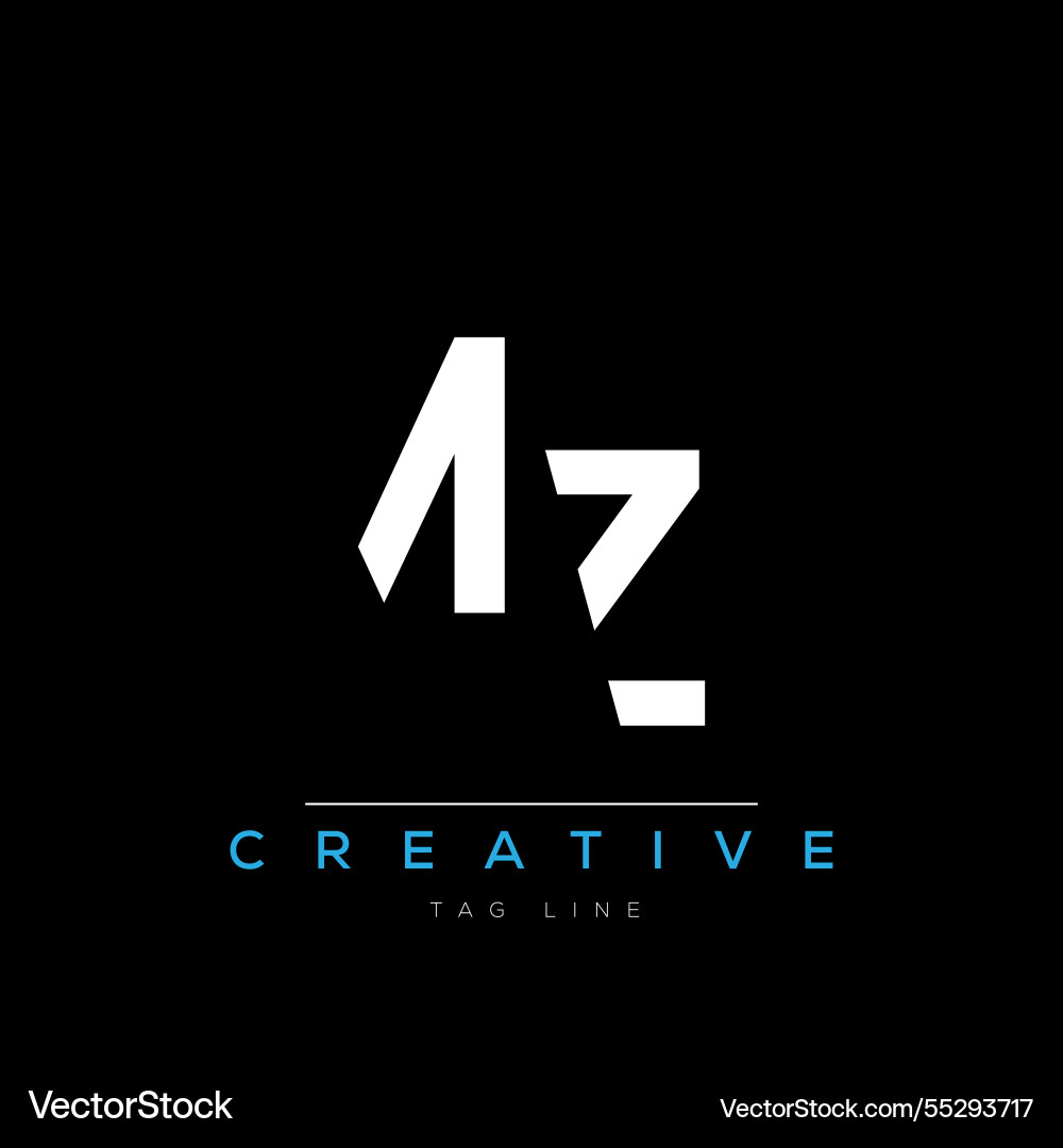 Mz creative monogram logo Royalty Free Vector Image