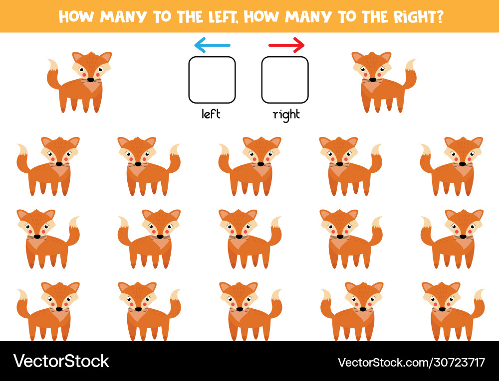 Spatial orientation foe kids left or right cute Vector Image