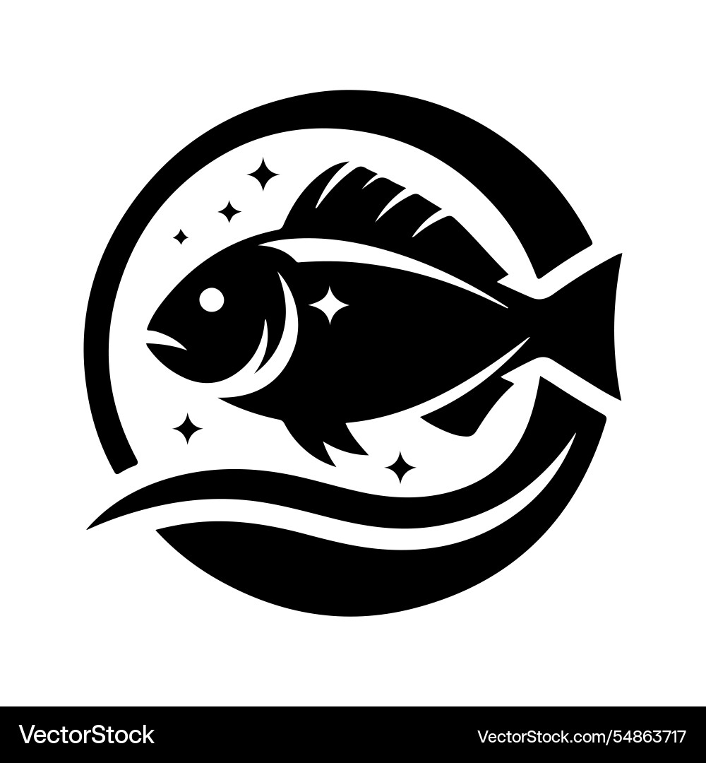 Sunfish silhouette perfect for ocean and nature Vector Image