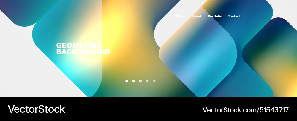 Teal liquid color background design for landing Vector Image