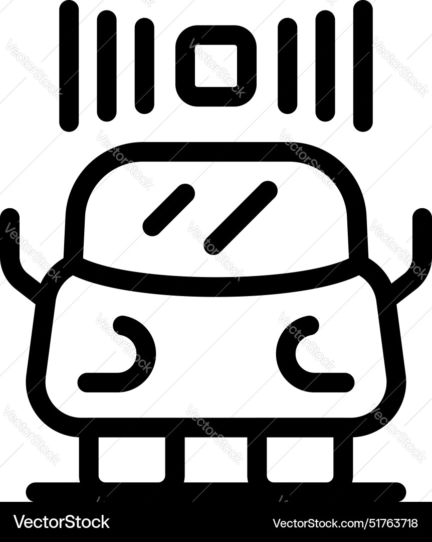 Autonomous car scanning road with lidar system Vector Image