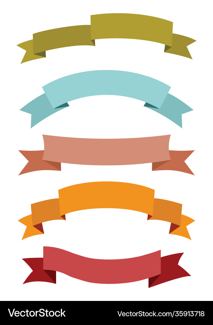 Banner and ribbon set Royalty Free Vector Image