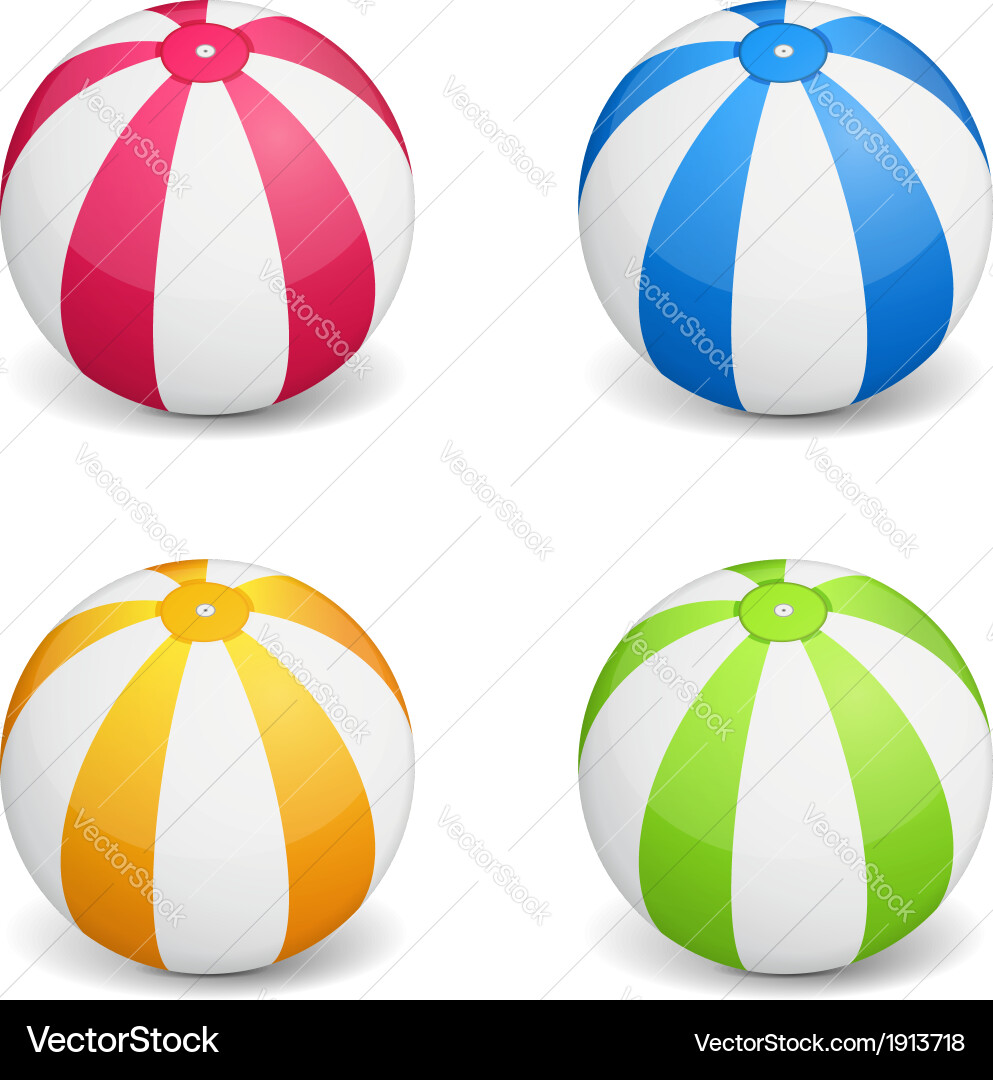 Beach ball Royalty Free Vector Image - VectorStock