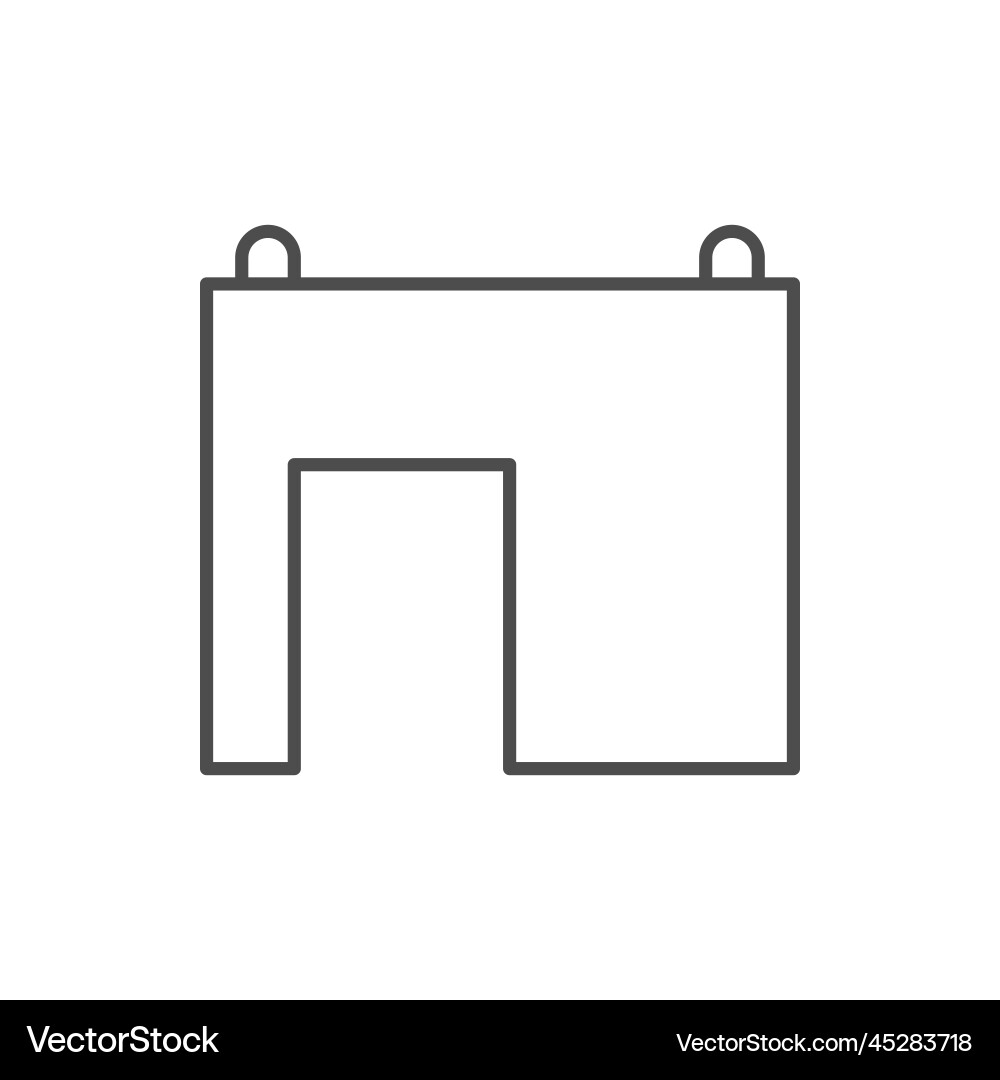 Concrete wall panel line icon Royalty Free Vector Image
