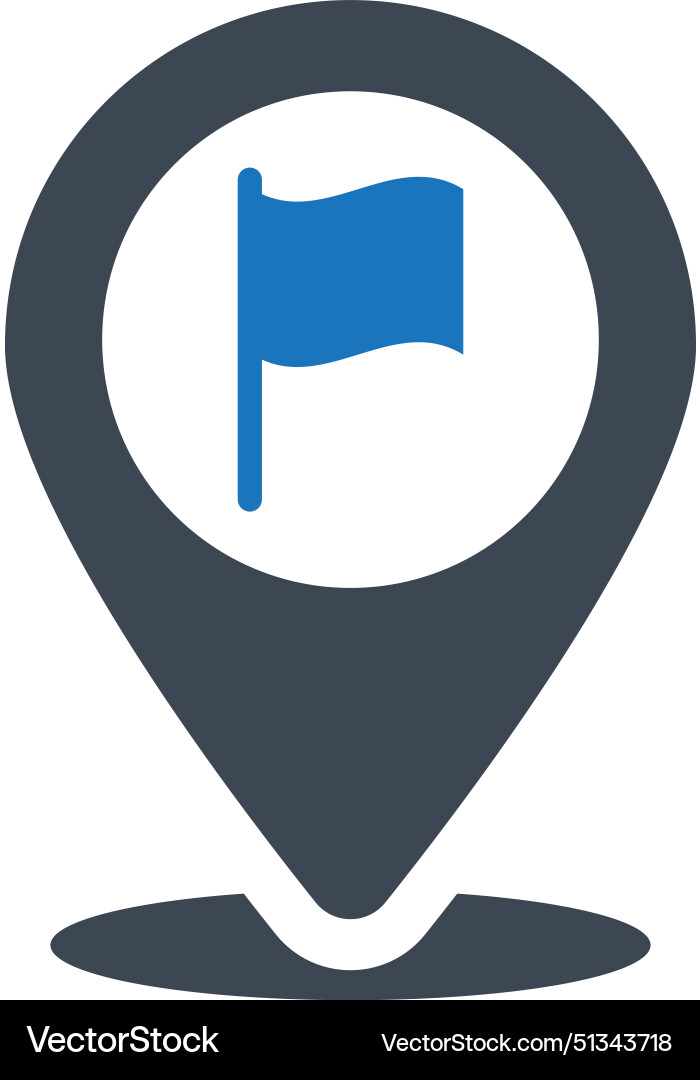 Flag location icon Royalty Free Vector Image - VectorStock