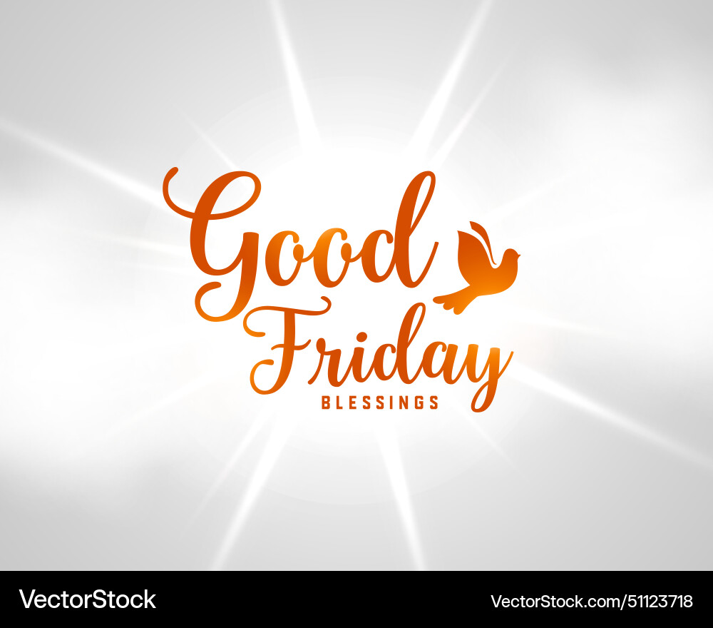 Good friday cultural background with peace bird Vector Image