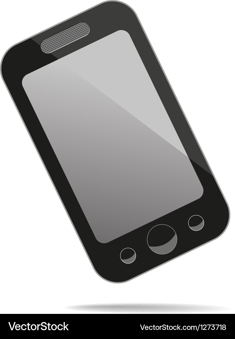 Mobile phone with blank screen Royalty Free Vector Image