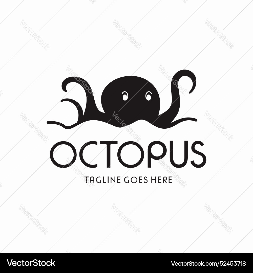 Octopus logo design concept creative Royalty Free Vector