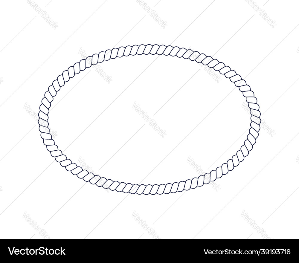 Retro Rope Frame - Nautical Style Royalty Free Vector Image