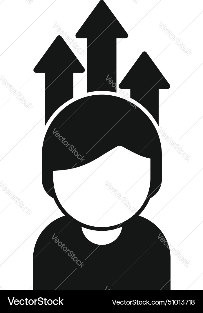 Rise new leader icon simple motivational Vector Image
